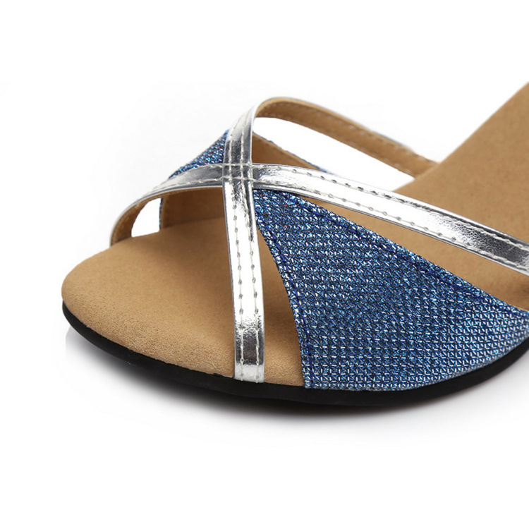 Latin dance shoes women's adult dance shoes mid-high heel rumba cha-cha ...