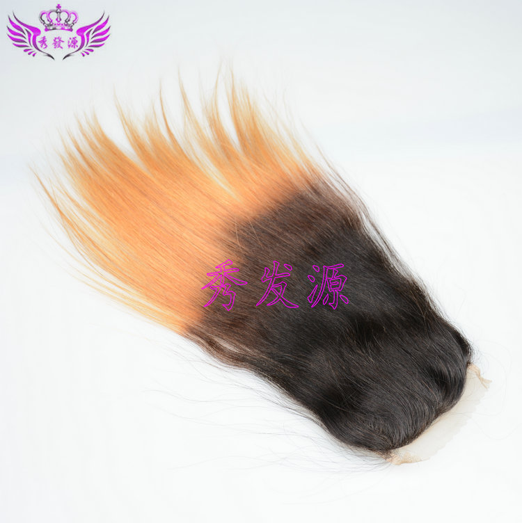 3b / 4 / 27 ombre Brazilian straight lace closure - ShopShipShake
