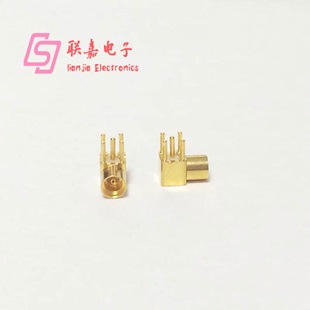 RF射频同轴连接器 MMCX-KWE四脚直插弯母座50欧姆 优质天线座-阿里巴巴