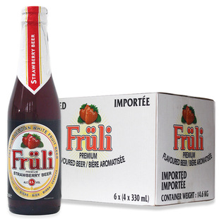 比利时 Fruli 芙力草莓啤酒 芙力荔枝精酿啤酒330ml*24箱装-阿里巴巴