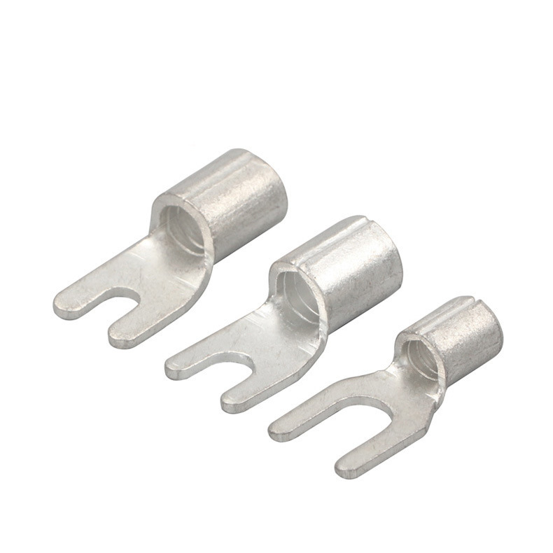 接线端子Y形U型裸端头SNB系列铜鼻子冷压叉型裸端子连接器-阿里巴巴