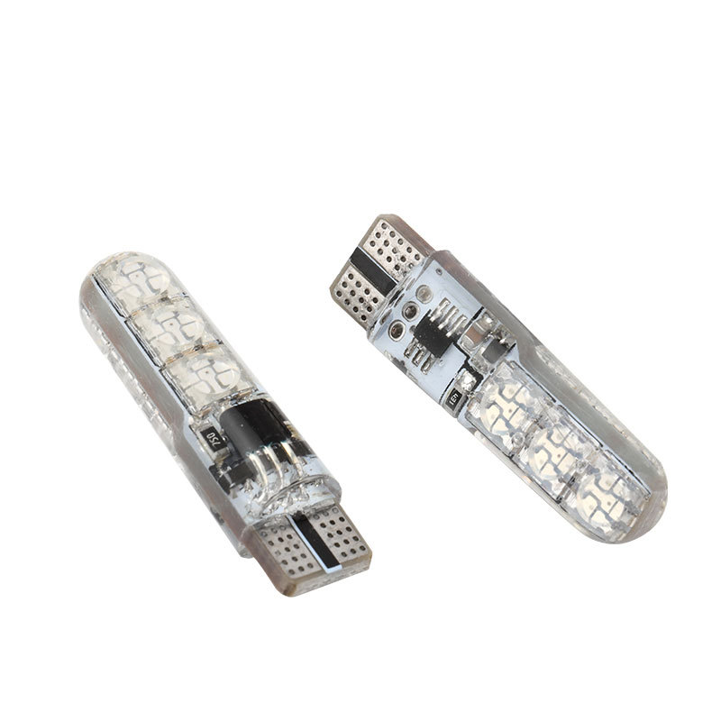 Remote control RGB car width indicator light t10 silicone 5050-6SMD car ...