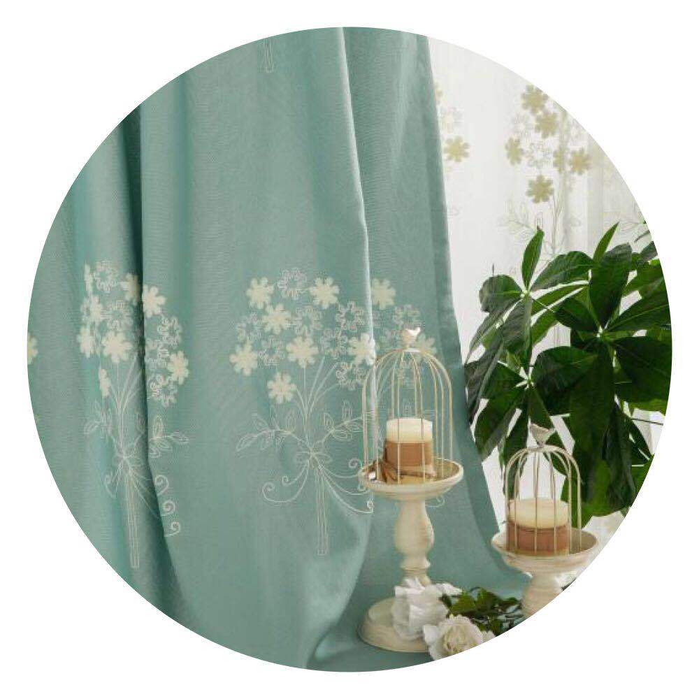 Factory Direct supply flower cotton linen curtain fabric cotton thread ...