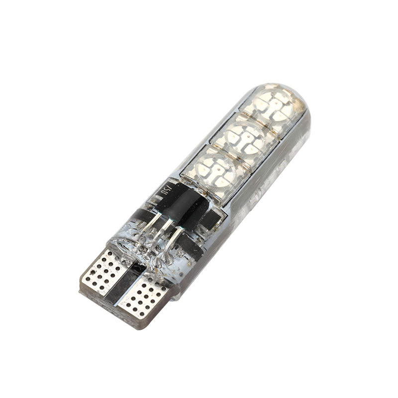 Remote control RGB car width indicator light t10 silicone 5050-6SMD car ...
