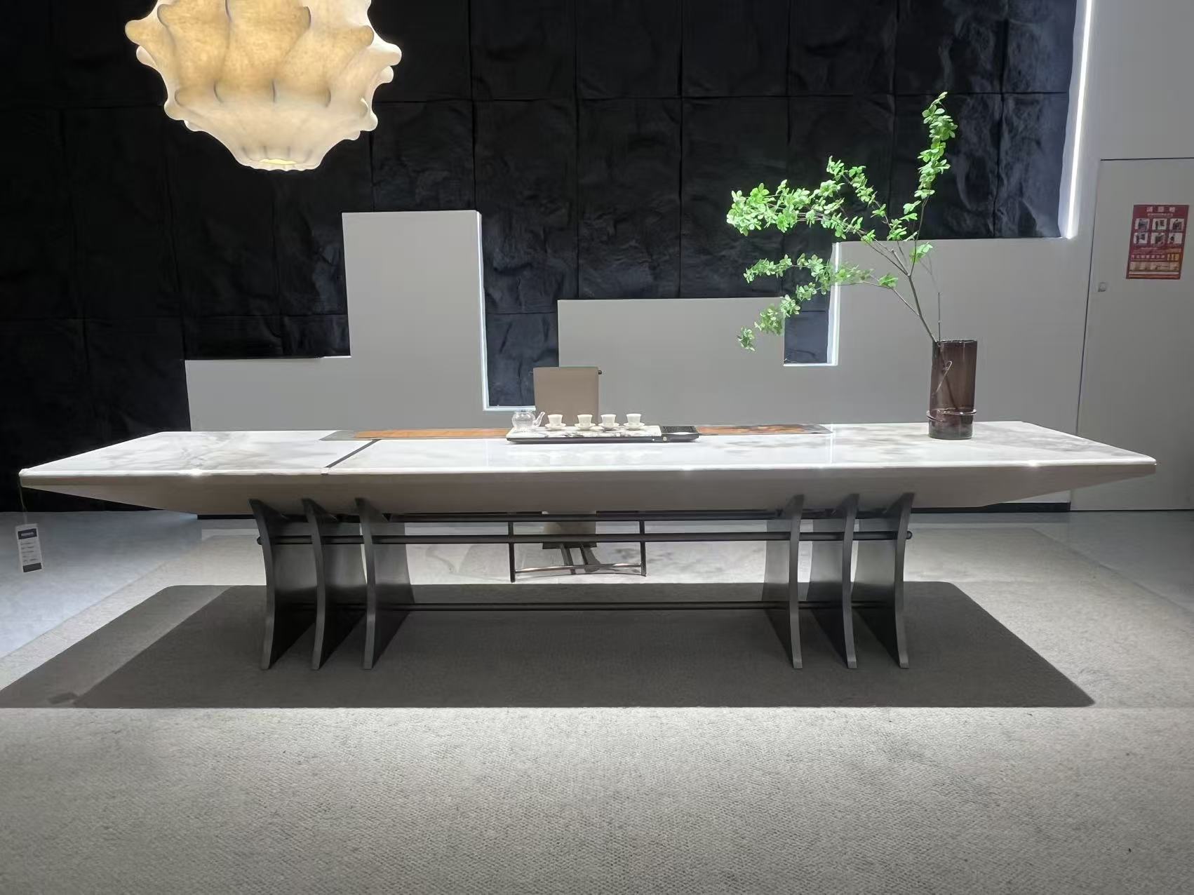 新中式奢石茶台天然奢石售楼部洽谈茶楼接待室酒店样板房-阿里巴巴