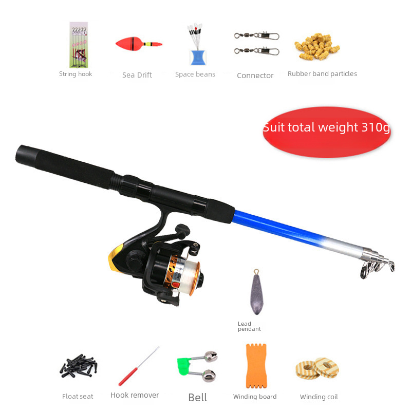 Fishing gear suit portable fishing accessories bag beginner fishing ...