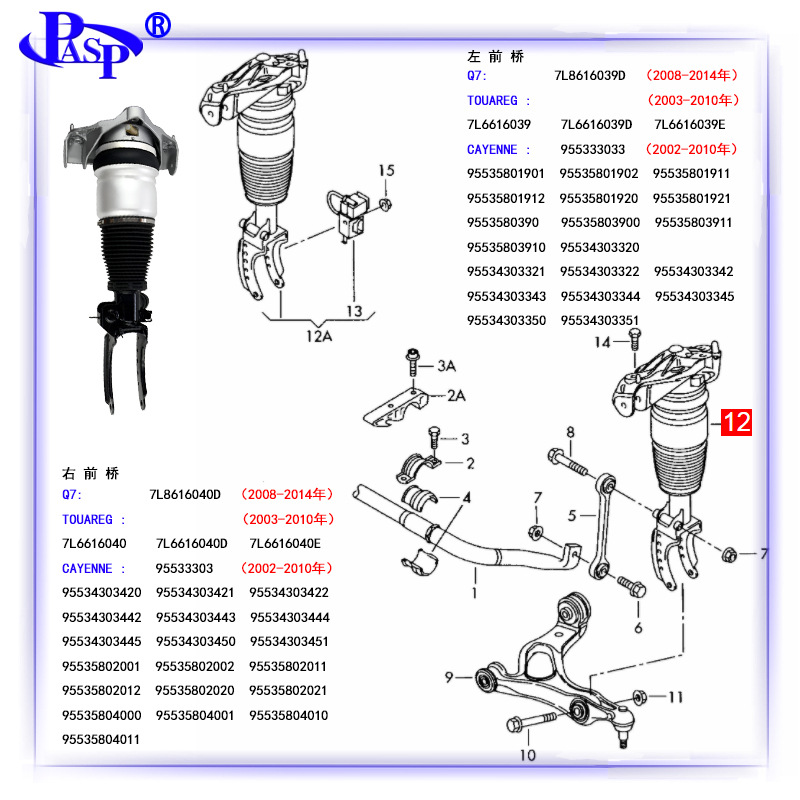 适用于 Q7: CAYENNE : TOUAREG : 955333033 7L8616039D-阿里巴巴