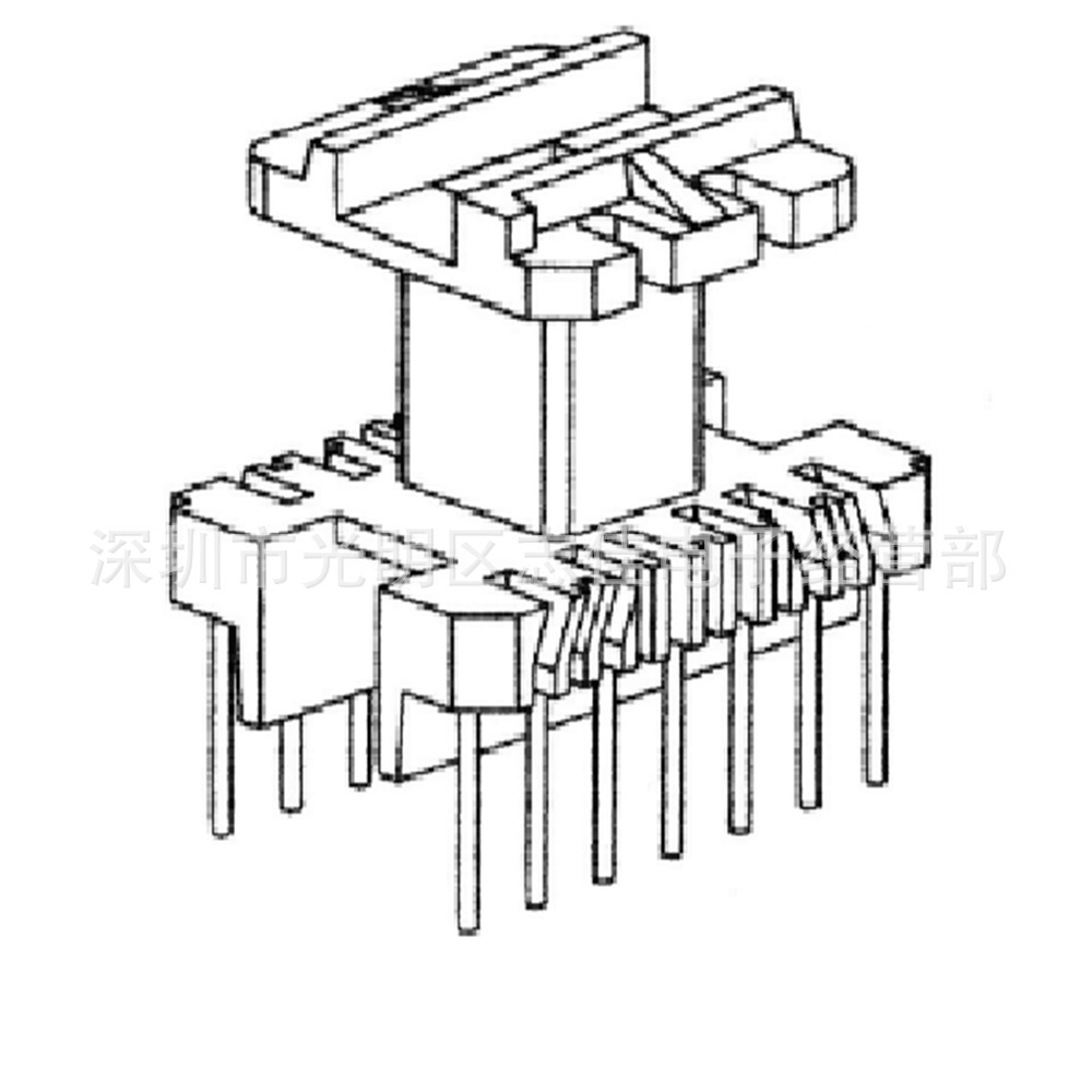 EE25变压器骨架EE25通讯骨架电源骨架立式7+7针骨架干式-阿里巴巴