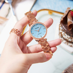 OLIYA 欧莉娅轻奢品牌腕表新款女士防水圆形手表轻奢时尚石英表-阿里巴巴