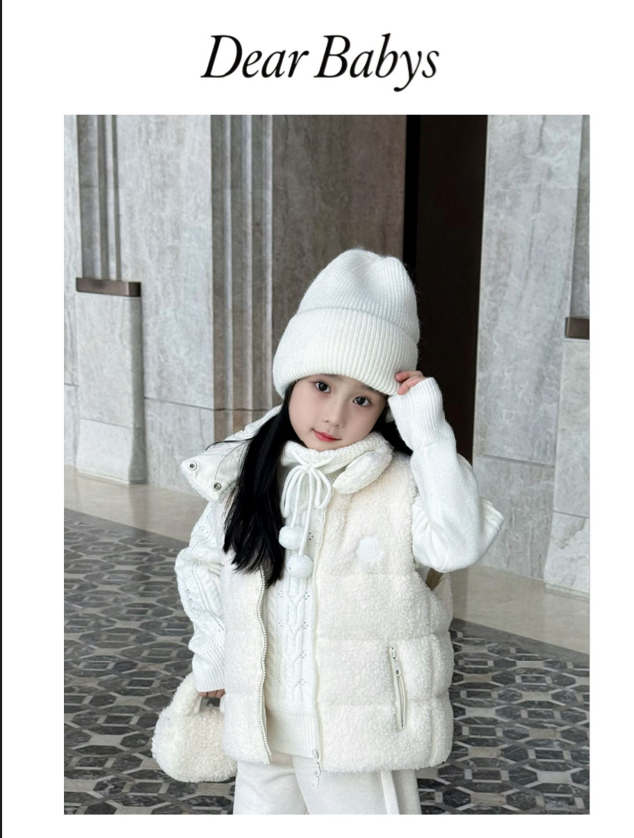 PYY不退不换 2025女童秋冬 【泡芙羽绒羊羔毛立领羽绒马甲】-阿里巴巴