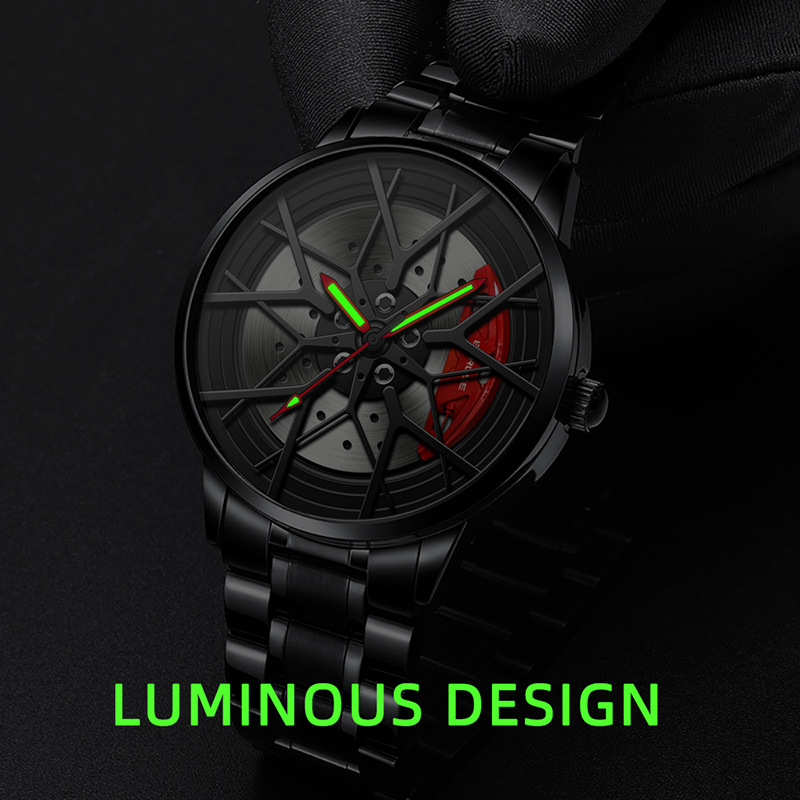 BORUSE fashion waterproof men's watch luminous hub watch business ...