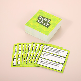 外贸跨境热销小卡片快速问答QUICK QUIZ互动亲子卡牌游戏-阿里巴巴