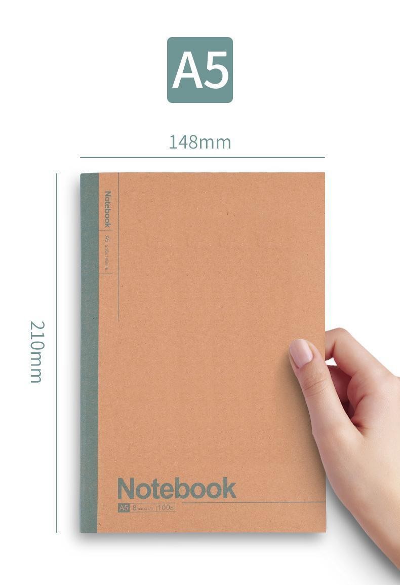 牛皮纸本子笔记本学生A5B5软面抄厚本子平摊本包背本-阿里巴巴