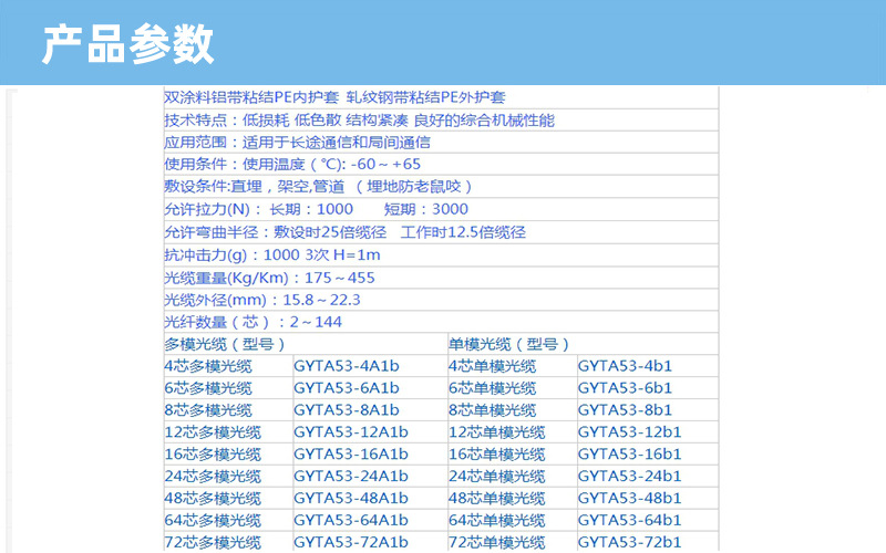 48芯光缆 48芯单模光缆 GYTZA53-48B1双铠双护套48芯地埋阻燃光缆-阿里巴巴