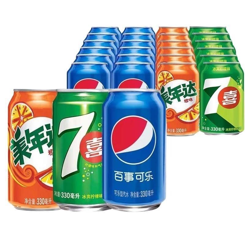 百事可乐罐装330ml*12罐/6罐七喜美年达批发多口味混罐装可乐-阿里巴巴