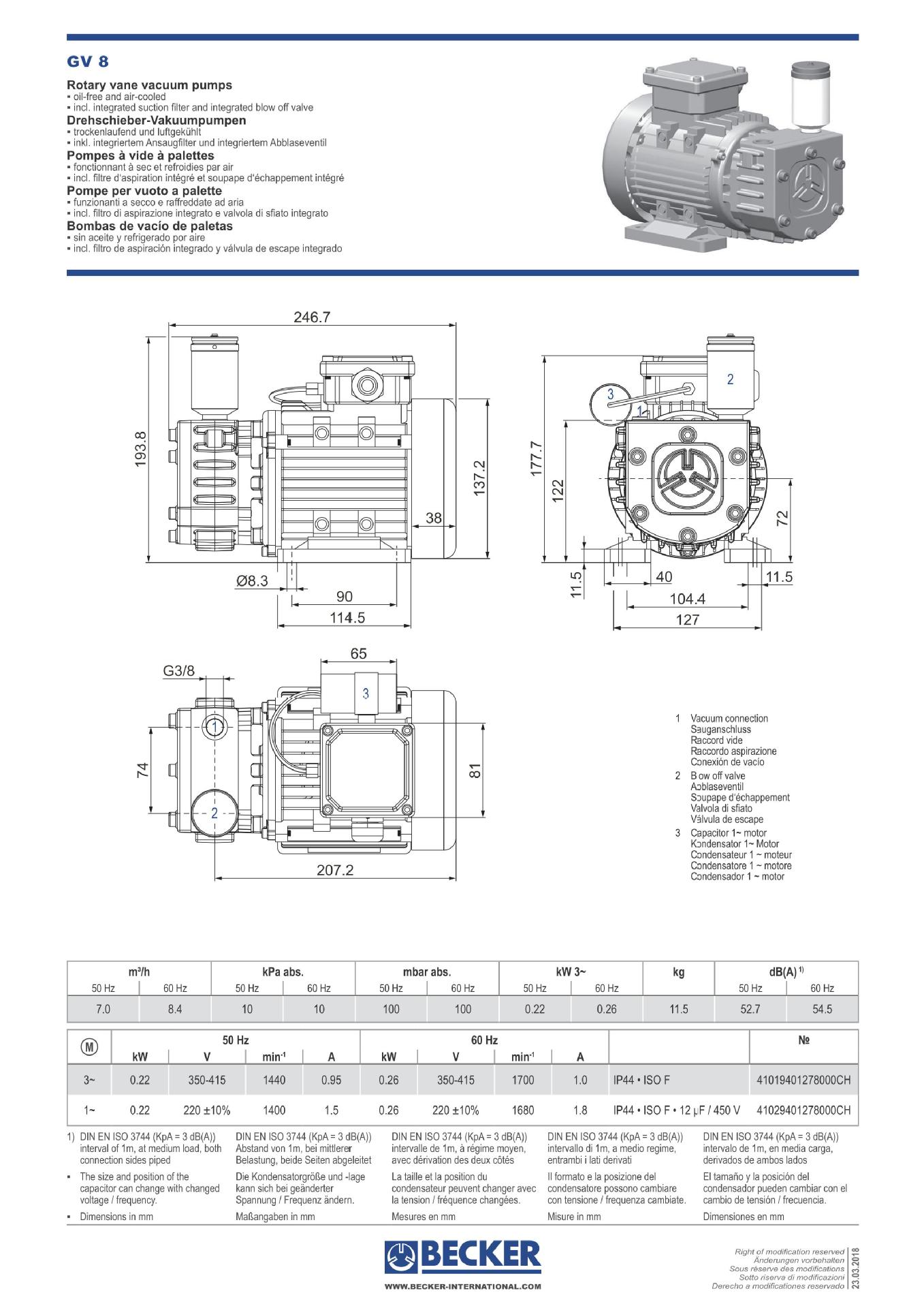 德国BECKER贝克小型静音真空泵 GV8真空泵 小型真空泵-阿里巴巴