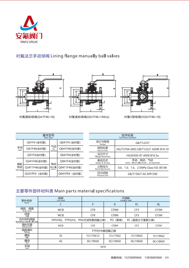 现货直发 碳钢衬四氟球阀 PFA F46 F4耐酸碱阀门Q41F46-16C-阿里巴巴