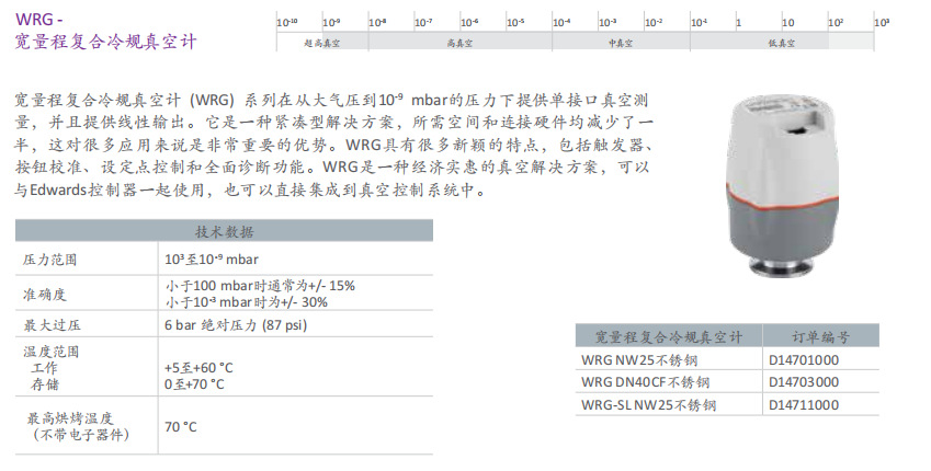 EDWARDS WRG-S 系列宽量程复合冷规真空计 D14701000 D14703000-阿里巴巴