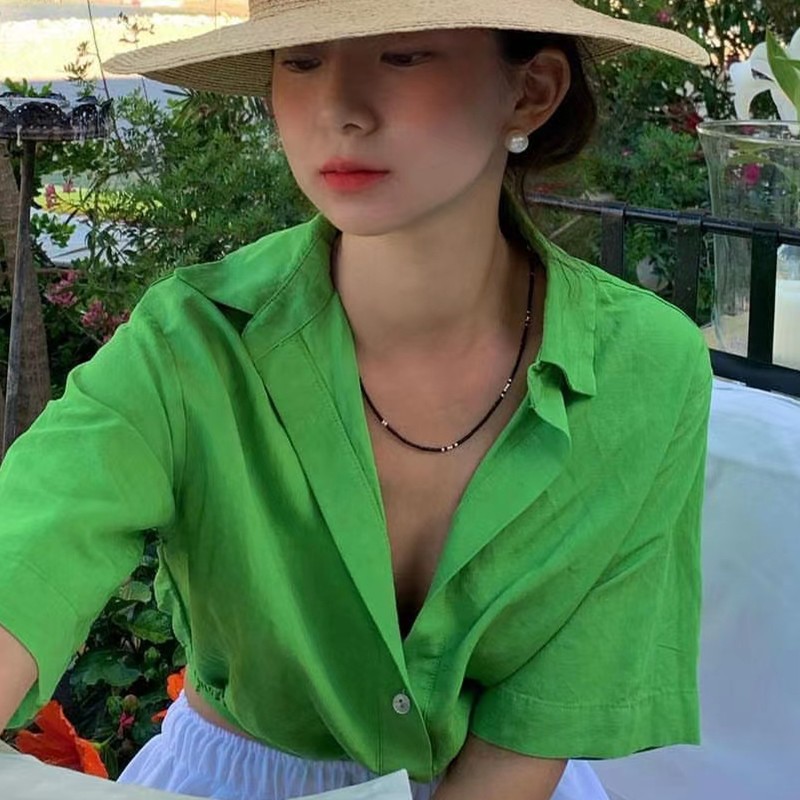 s925纯银ins博主fever同款米珠锁骨链手工串珠项链叠戴新品N1271-阿里巴巴