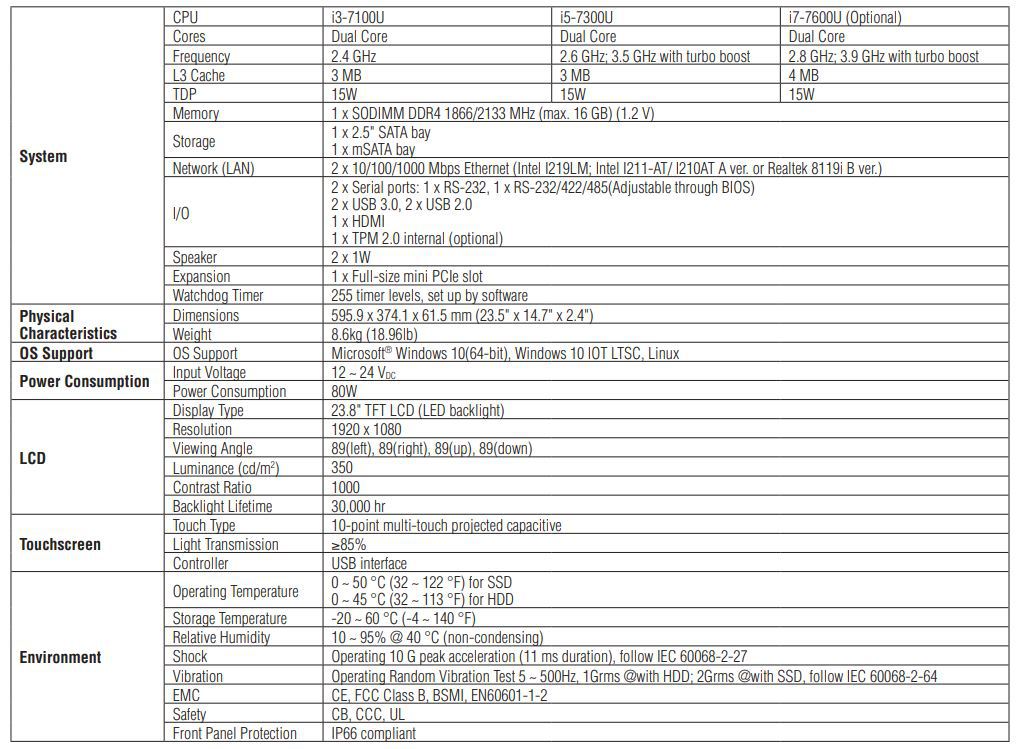 研华23.8寸宽屏无风扇工业平板电脑PPC-324W-P750A（裸机价格）-阿里巴巴