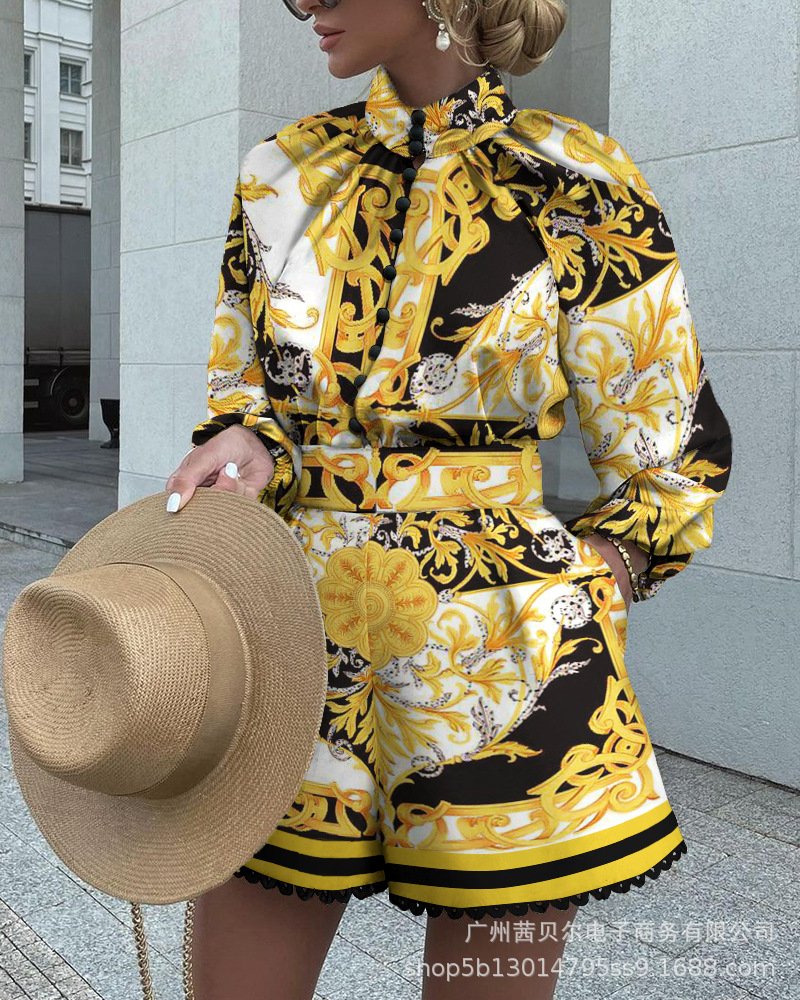 (Set) 2021 European and American Clothing New Printed Suit - ShopShipShake