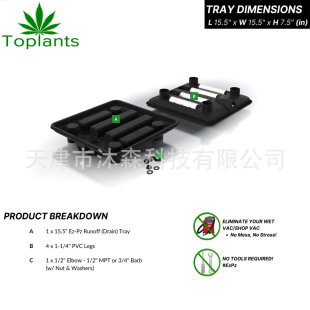 15.5“ 22” runoff tray 花盆排水防潮种植栽培塑料托盘-阿里巴巴