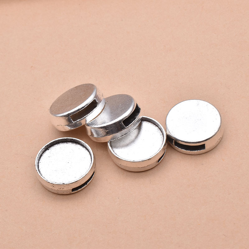 yinhai合金饰品配件3.5克古银14MM穿孔底托手链DIY配饰50个/包-阿里巴巴