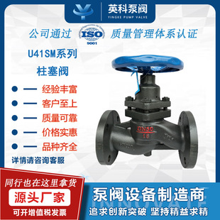 柱塞阀手动铸钢铸铁HT200法兰锅炉蒸汽阀门法兰柱塞阀U41SM-C-阿里巴巴
