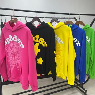 跨境高品质原版Sp5der卫衣450G重磅加绒情侣连帽衫亚马逊跨境-阿里巴巴