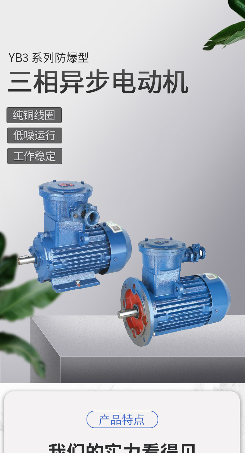 YB3系列防爆型三相异步电动机厂家销售高效节能二级能效支持定 制-阿里巴巴