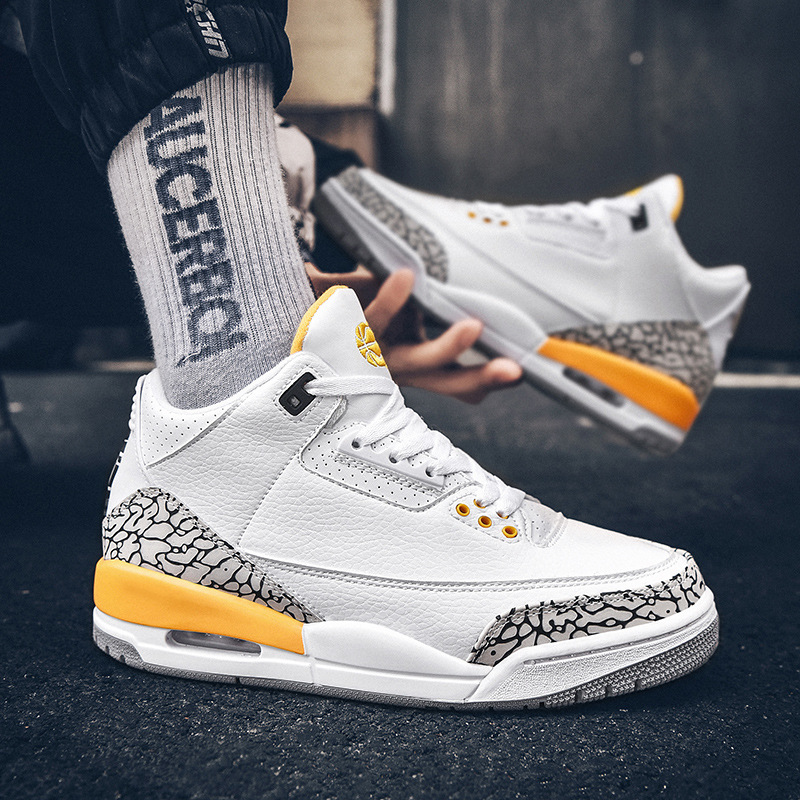 莆田鞋厂批发篮球鞋男鞋AJ3白水泥藤原浩北卡蓝尼克斯赛车运动鞋-阿里巴巴