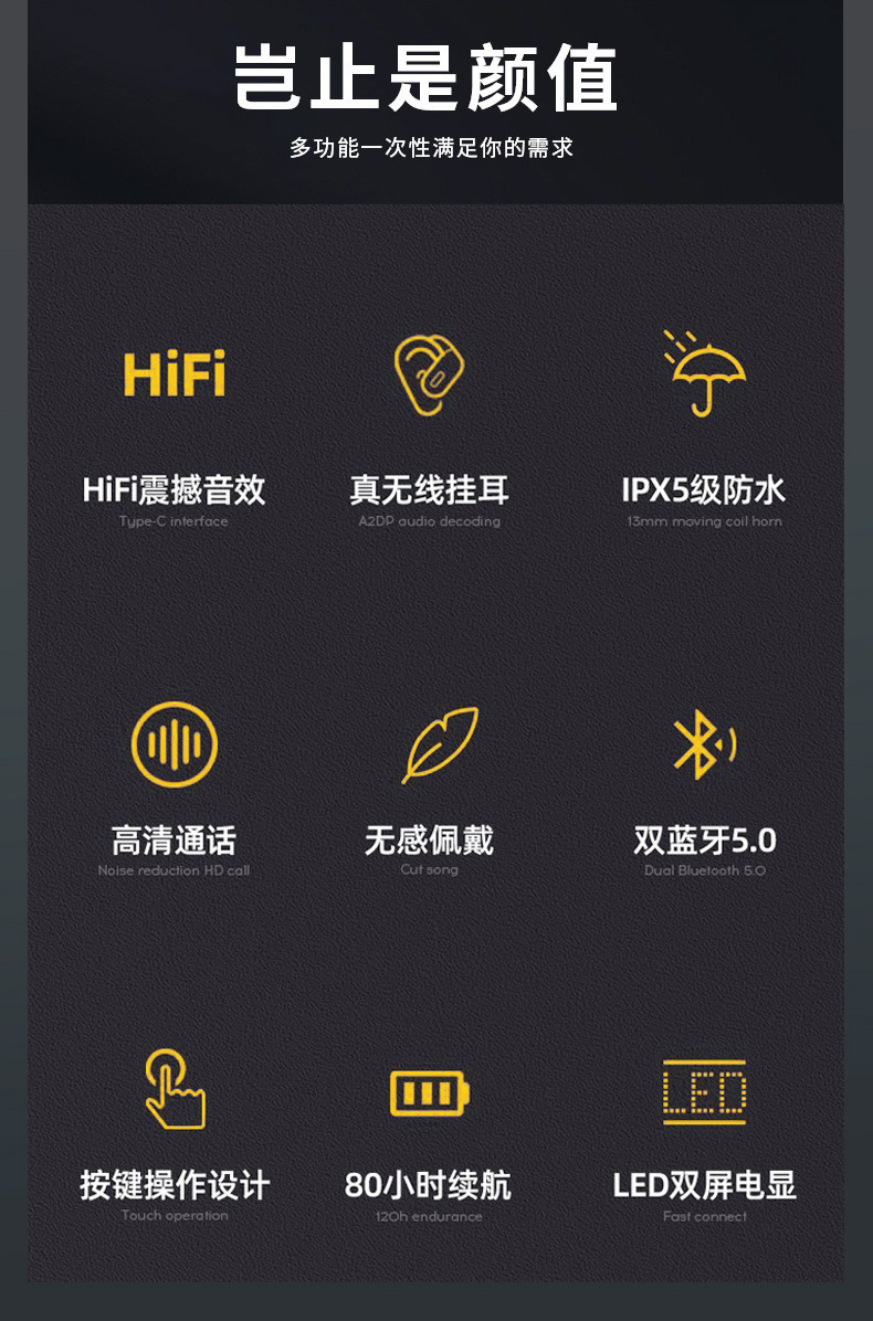 跨境爆款S730入耳式无线蓝牙耳机TWS挂耳式运动防水蓝牙耳机厂家-阿里巴巴