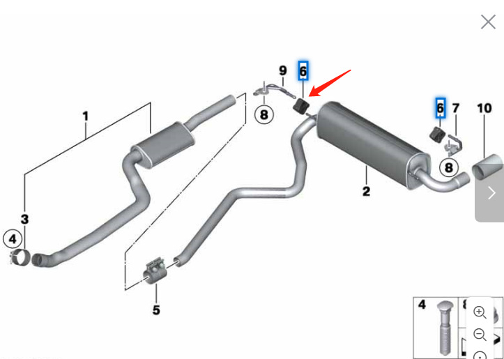 18307616850 适用于宝马1系F20 3系F30 排气管吊耳-阿里巴巴