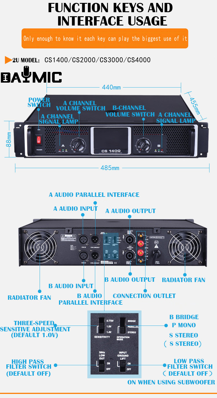 CS系列 CS1400/CS2000/CS3000/CS4000 专业舞台功放后级功放-阿里巴巴