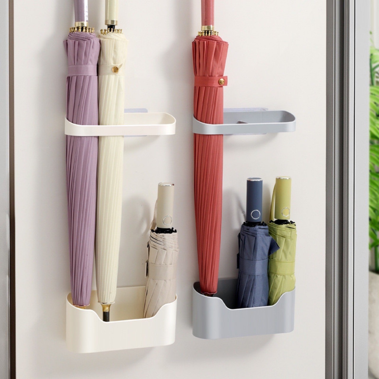 雨伞收纳架家用商用入户放伞架门口装雨伞沥水架日式壁挂式置物架-阿里巴巴