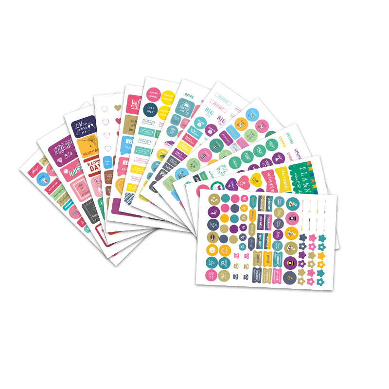 PLANNER STICKER主题每月周日历鼓励计划装饰记事贴创意规划贴纸-阿里巴巴