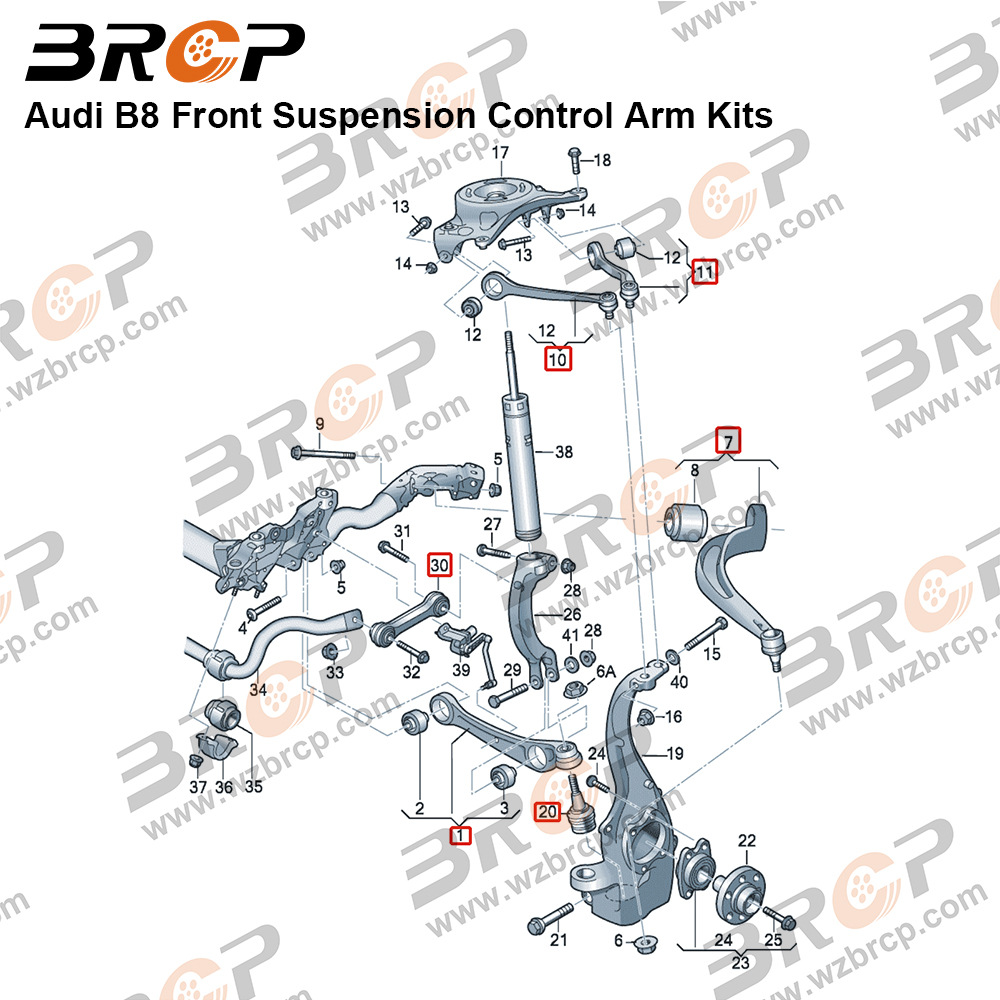 适用于奥迪A4L B8前悬架套件直臂弯臂摆臂控制臂横拉杆平衡杆球头-阿里巴巴