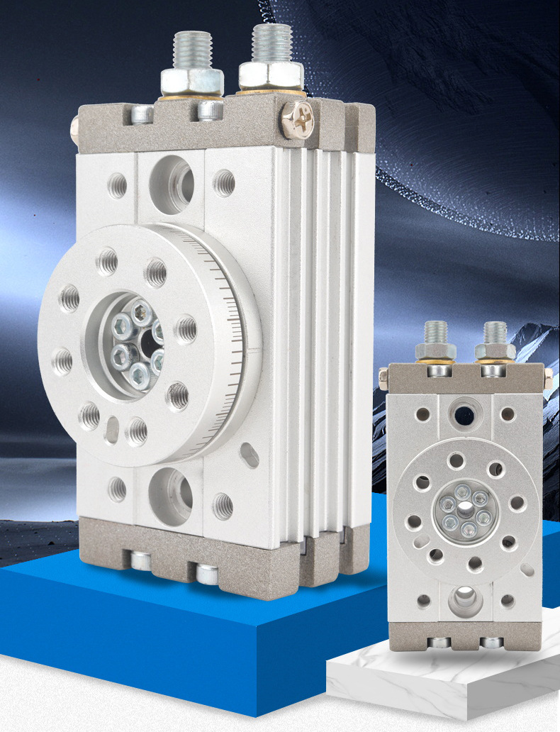 MSQB旋转气缸HRQ10 20 30 50 70 100A可调90度180度摆台回转气缸-阿里巴巴