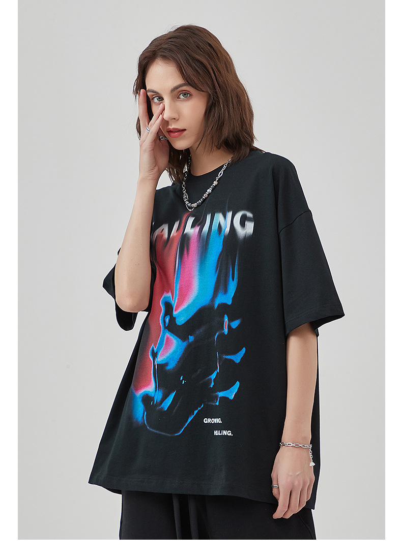 ARTIE男装丨潮牌230G纯棉趣味印花短袖T恤数码直喷宽松休闲上衣男-阿里巴巴