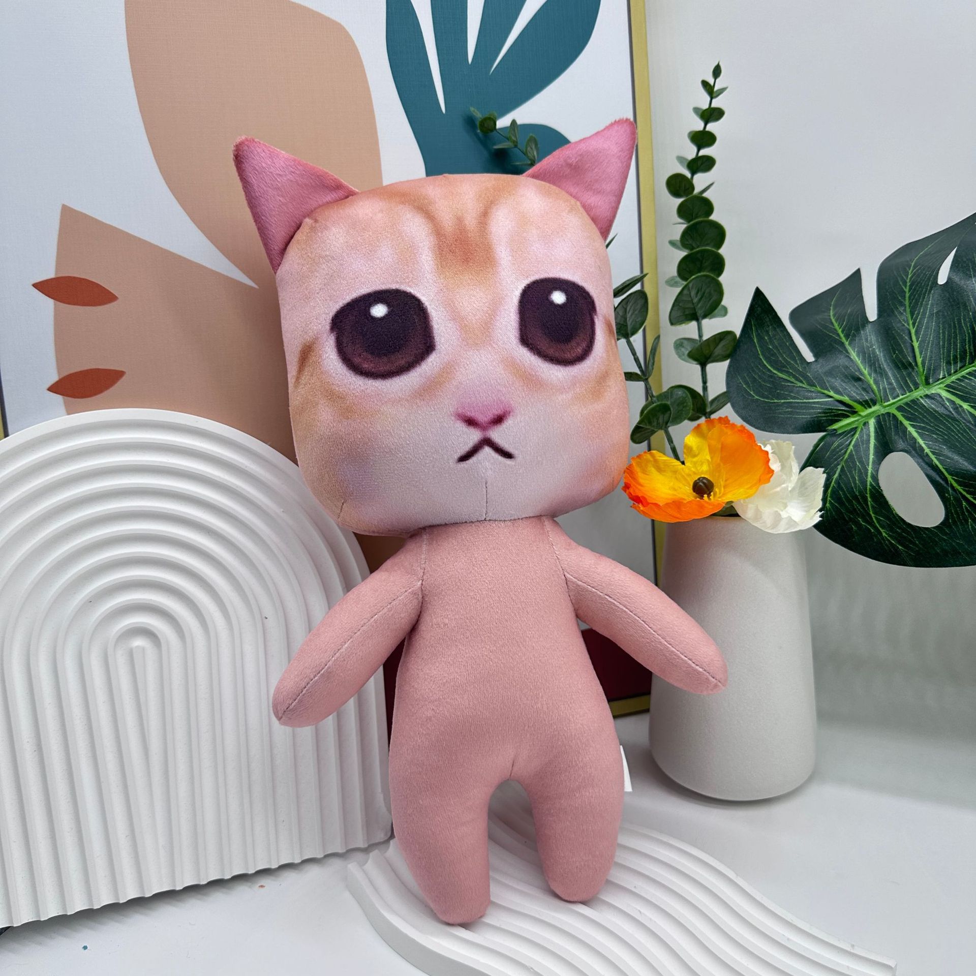 跨境新品el gato cat plush 仿真网红纸艺猫咪毛绒玩偶公仔-阿里巴巴