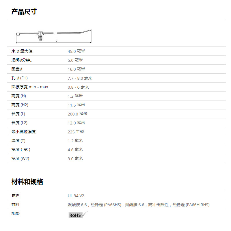 HellermannTyton海尔曼太通枞树2件式固定扎带 T50RFT8 156-00619-阿里巴巴