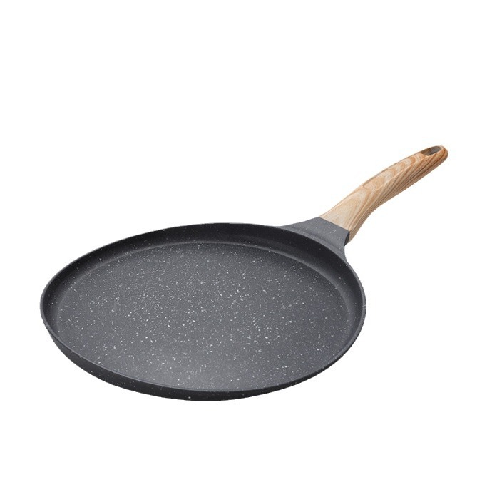 Cross-border kitchen aluminum alloy pizza pan flat frying pan dumpling ...