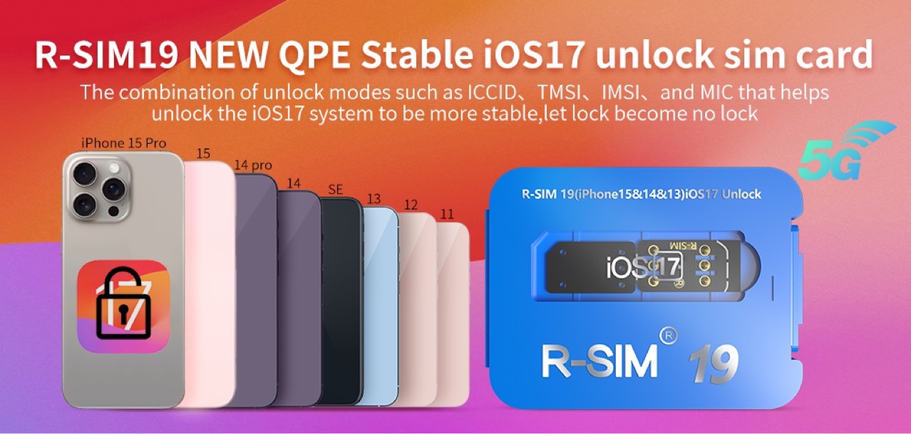 R-SIM19NEW QPE Stable iOS17 unlock sim card卡贴-阿里巴巴