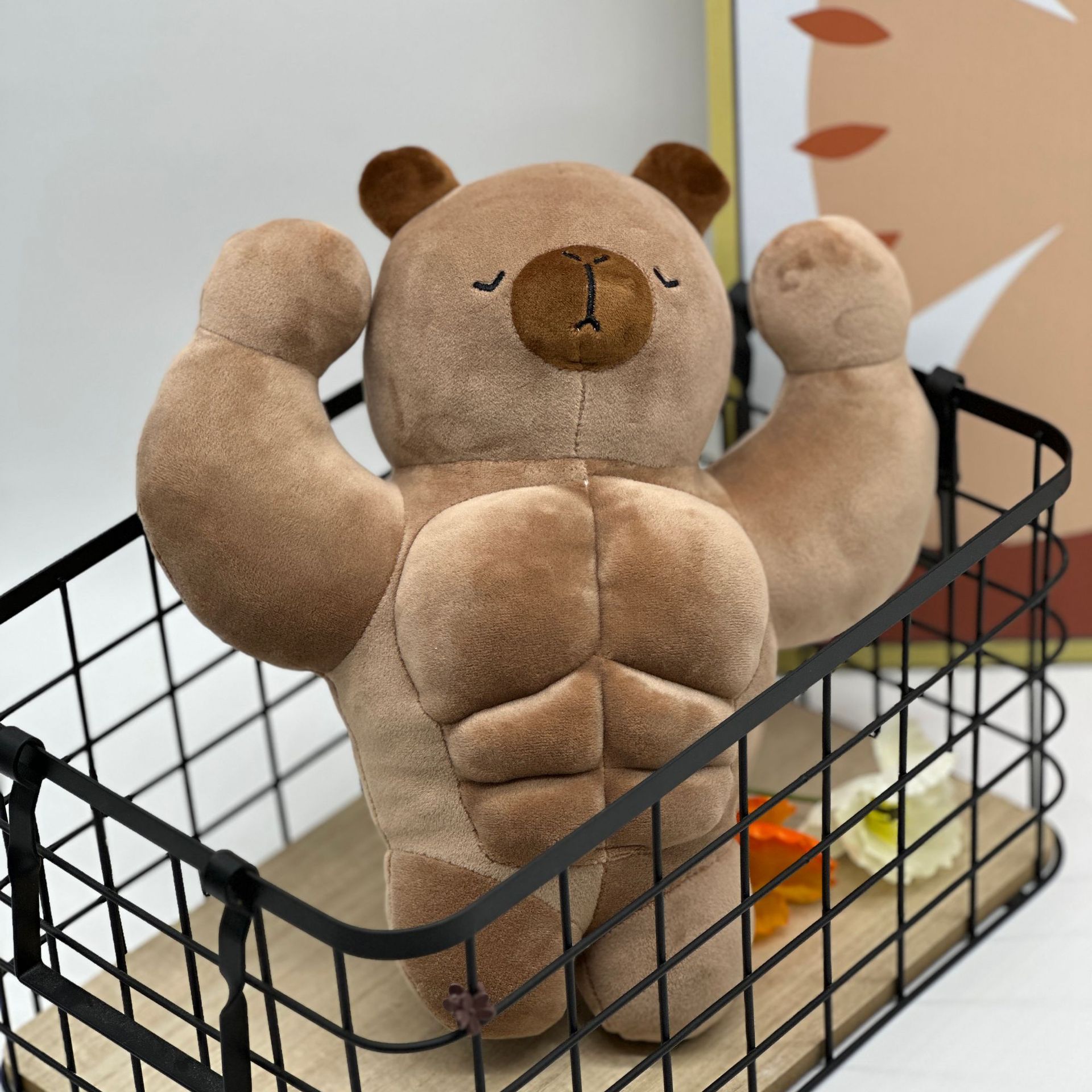 跨境新品 capybara Muscle man plush 肌肉水豚毛绒玩具 水豚猛男-阿里巴巴