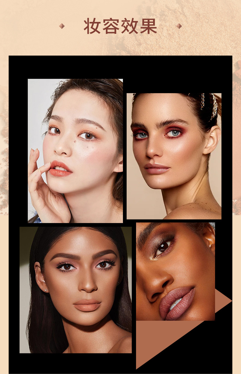 IMAGIC新手16色眼影盘大地橘棕色系哑光珠光偏光眼影外贸彩妆批发-阿里巴巴