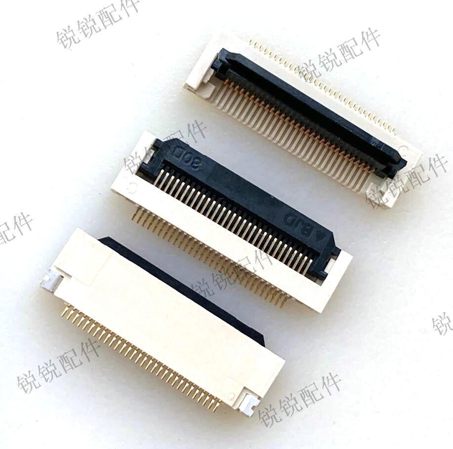 FPC连接器 30p翻盖下接 0.5间距 30P FFC软排线插座 镀金 H2.5MM-阿里巴巴