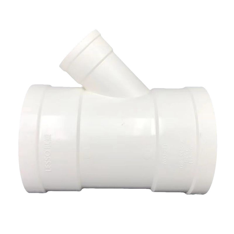 联塑PVC排水顺水三通（等径三通）45°斜三通异径三通异径斜三通-阿里巴巴