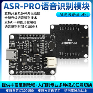 ASR-PRO语音智能语音识别控制模块 AI离线识别开发板 自定义词条-阿里巴巴