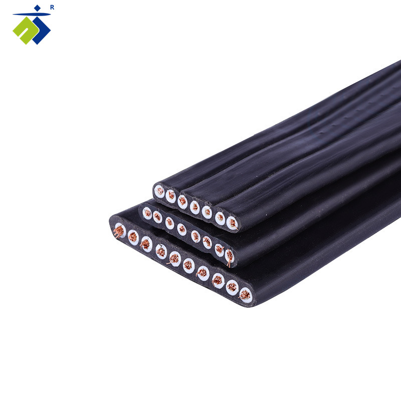 扁电缆加钢丝1.5平方2芯3芯4/5/6/8芯YFFBG丁青橡胶扁平线-阿里巴巴