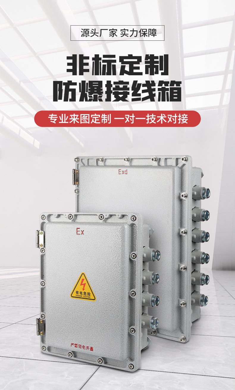 实力工厂BJX防爆接线箱IP66增安型隔爆型不锈钢铝合金端子防爆箱-阿里巴巴